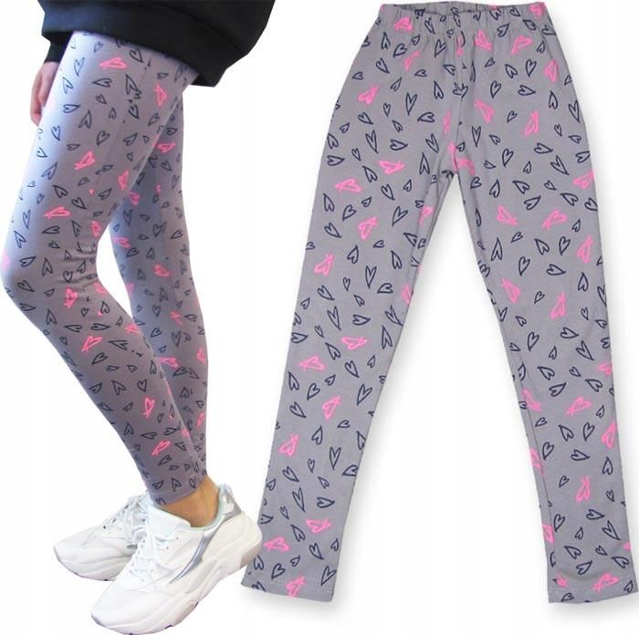 98 Legginsy getry długie bawełniane neonowe Serca - Ceny i opinie ...
