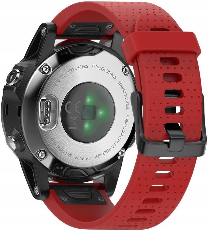 Tech Band Techband Bordowy Pasek Garmin Fenix 7S Sapphire Solar ...