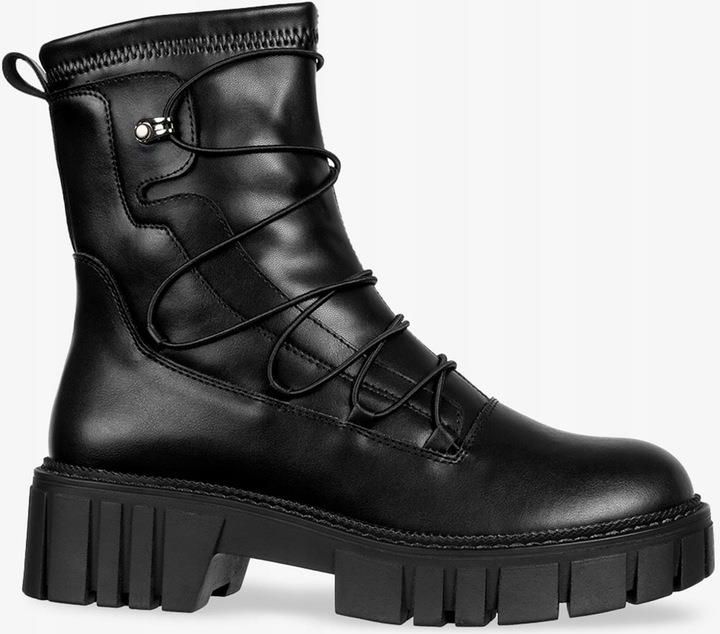 Botki Na Platformie Damskie Ocieplane Buty Sergio Leone TR890 - Ceny i ...