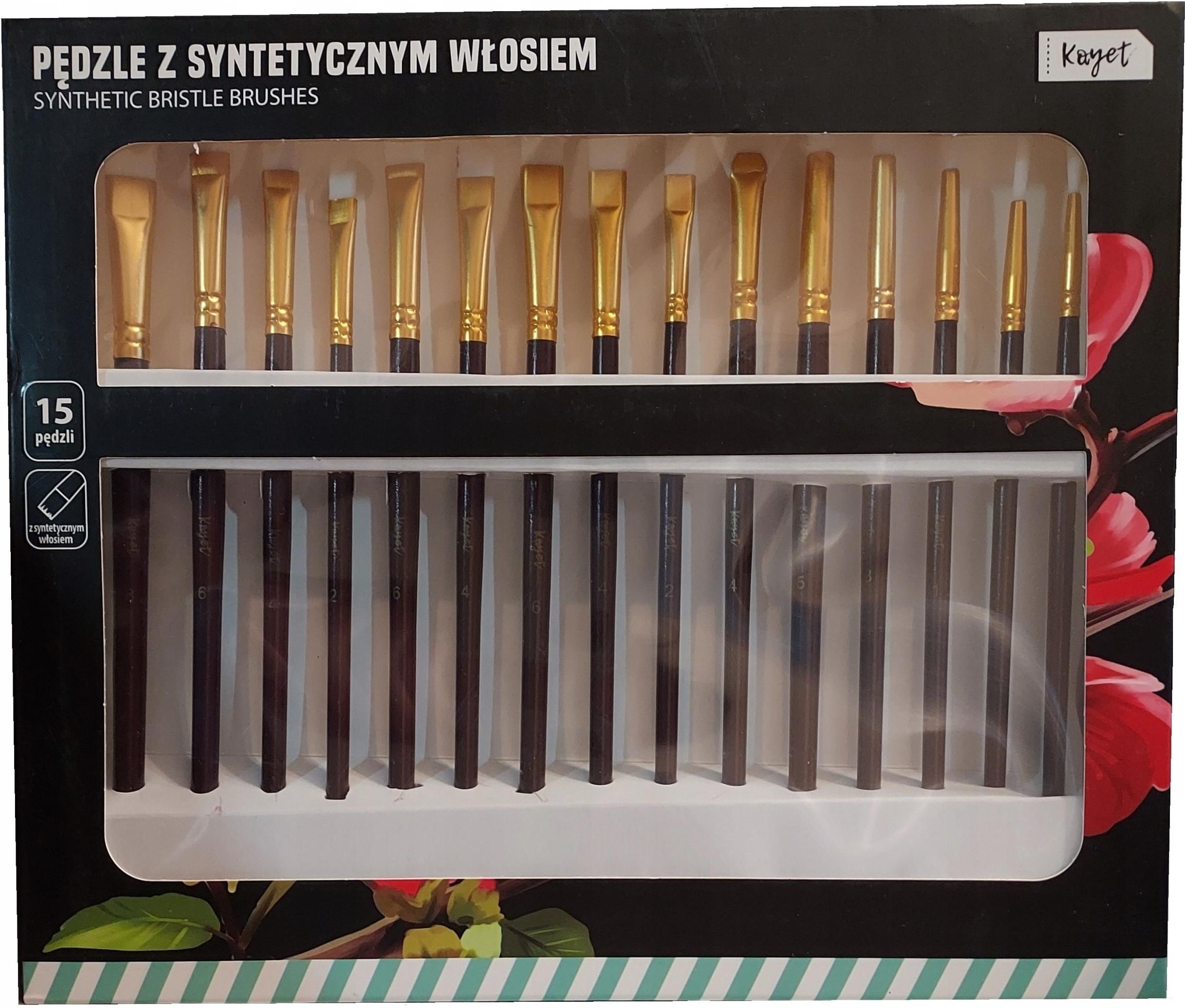Kayet Zestaw Pędzli Z Włosiem Syntetycznym 15El. - Ceny i opinie - Ceneo.pl