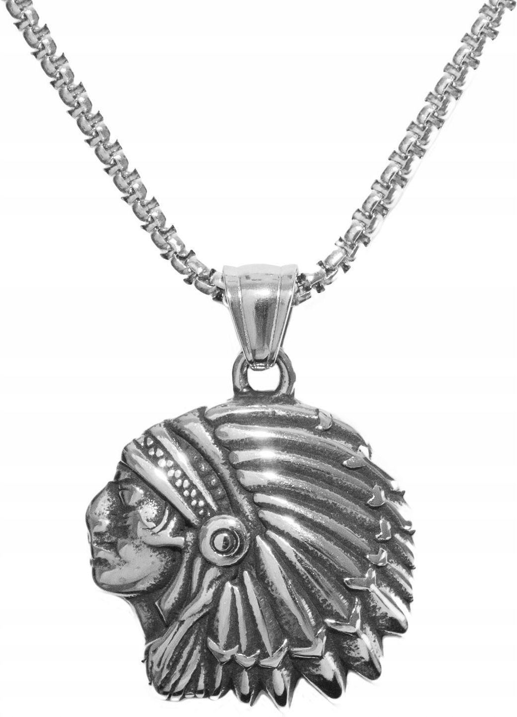 Naszyjnik Indianin postać Usa stal długi męski - Ceny i opinie - Ceneo.pl