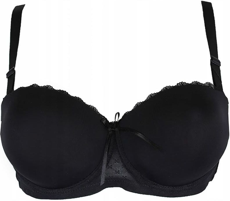 Biustonosz 75D czarny usztywniany push up stanik - Ceny i opinie - Ceneo.pl