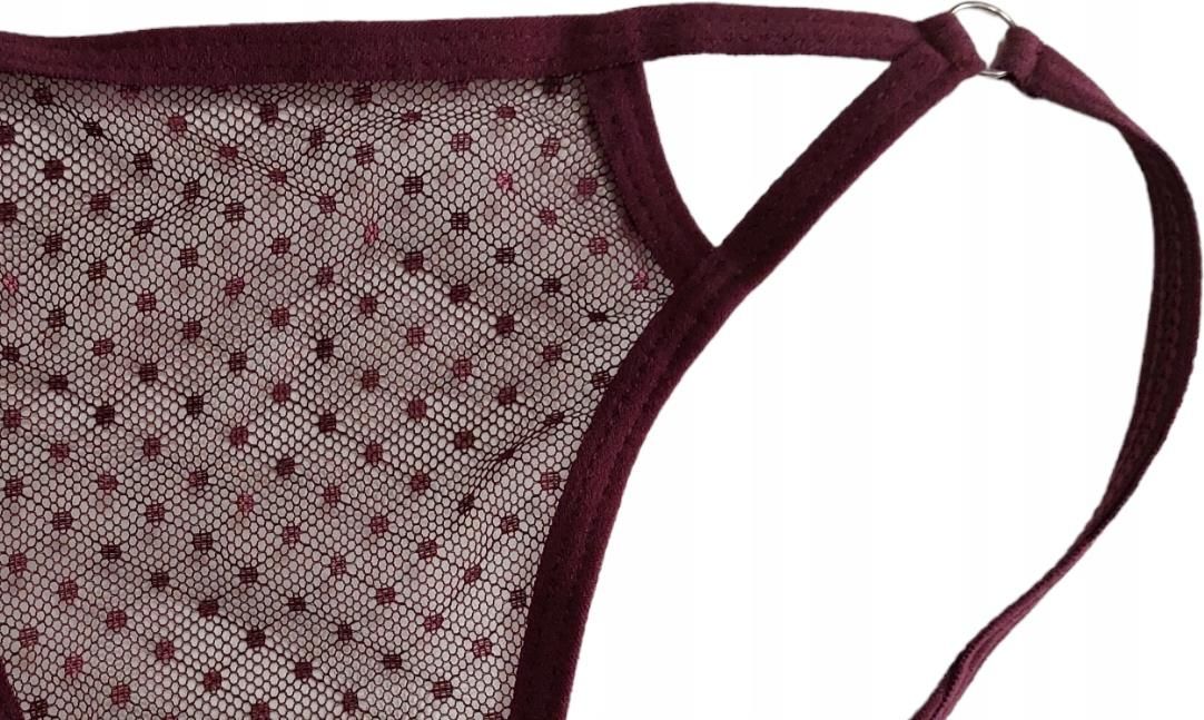 Boohoo bordowe siateczkowe stringi Xs - Ceny i opinie - Ceneo.pl