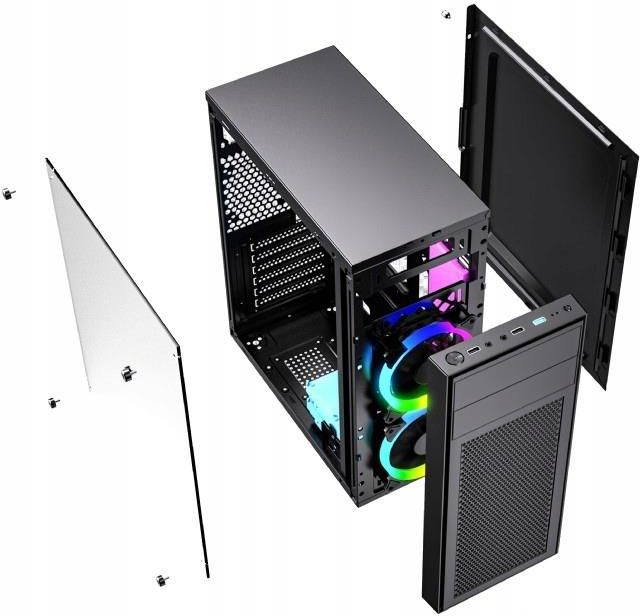 Obudowa komputerowa Gembird Fornax M100RGB Rgb Atx Led Gaming ...