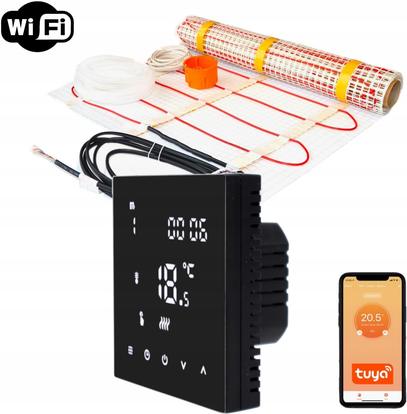 Ogrzewanie podłogowe Novli Mata Grzewcza Zestaw Nvmgw150/10Cc Wifi 9m2 NVMGW9+NVT10CCWIFI ...