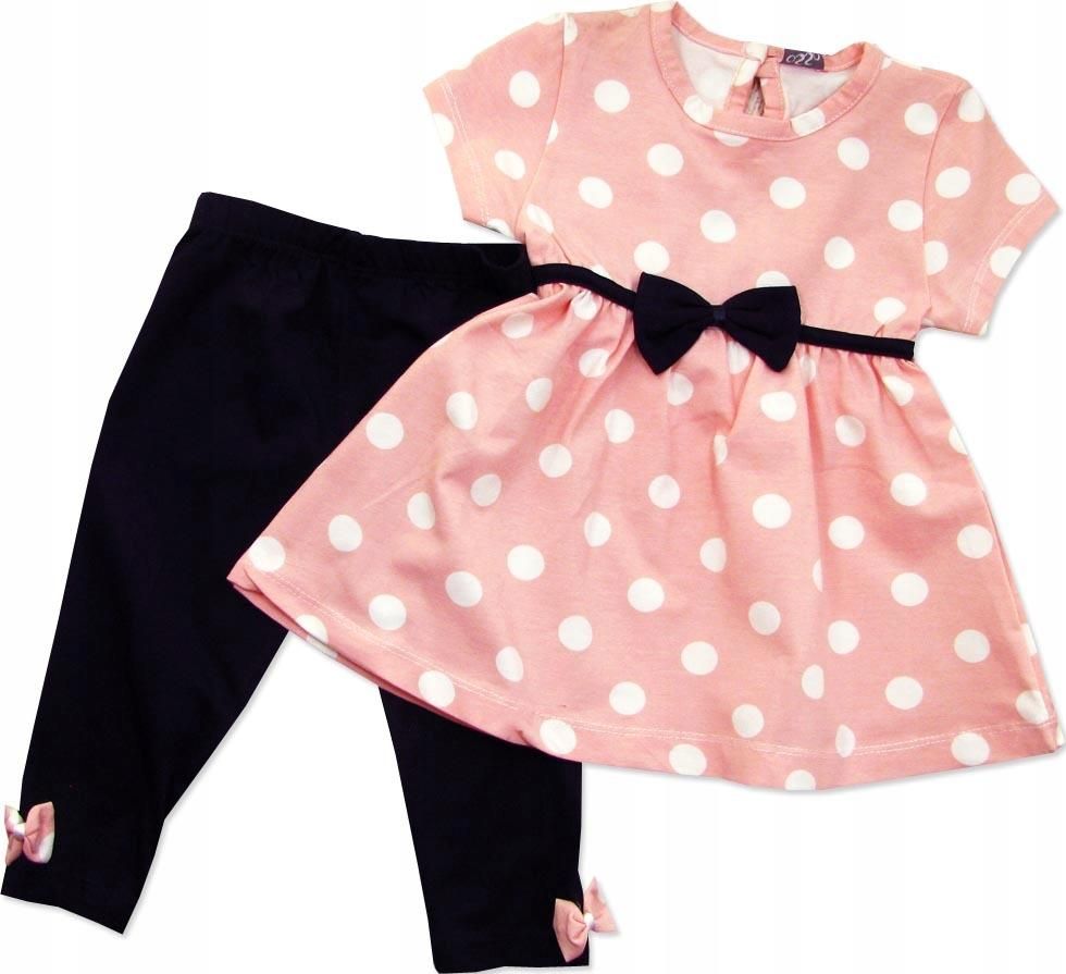 92 (2L) Komplet 2cz tuniczka getry Grochy lato - Ceny i opinie - Ceneo.pl