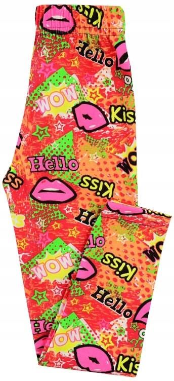 Getry Legginsy Kolorowe Neonowe usta 158 H001C - Ceny i opinie - Ceneo.pl
