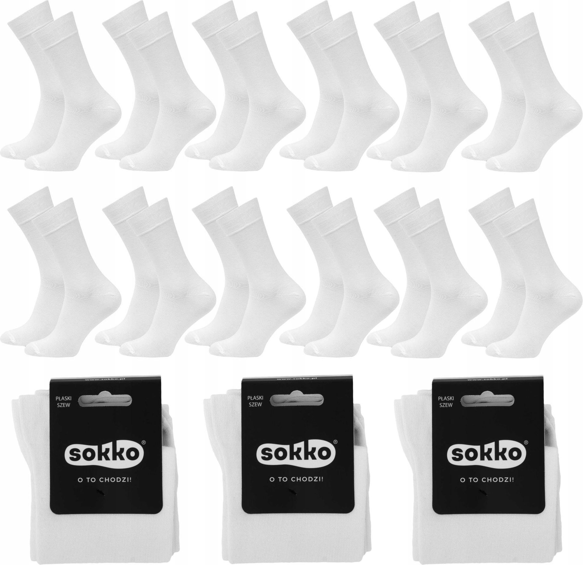 12x Sokko Skarpetki Męskie Długie Białe Bambusowe - Ceny i opinie ...