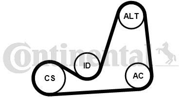 Contitech Zestaw Paska Klinowego Wielorowkowego Continental Ctam ...