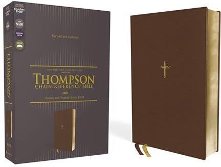 Nasb, Thompson Chain-Reference Bible, Leathersoft, Brown, 1995 Text, Red Letter, Comfort Print ...