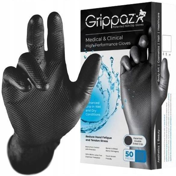 Grippaz Rękawiczki Rękawice Nitrylowe Czarne Xl - Ceny i opinie - Ceneo.pl