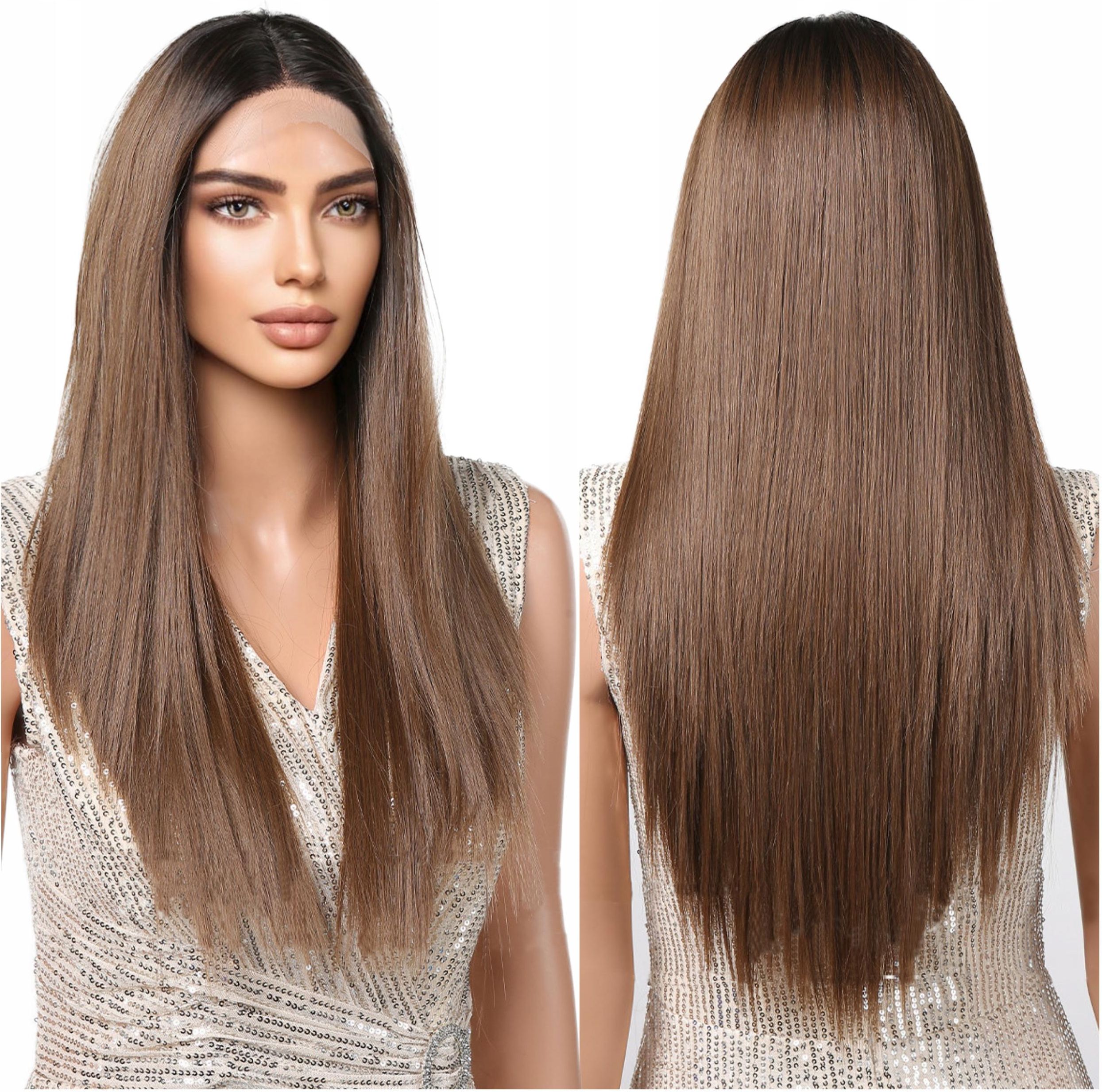 Luvu Peruka Brązowa Włosy Jak Naturalne Lace Front - Ceny i opinie ...