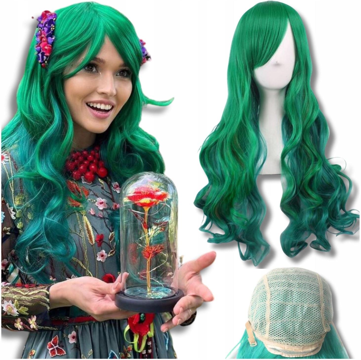 Zolta Peruka Zielona Włosy Syntetyczne Damskie Fale Xxl - Ceny i opinie ...