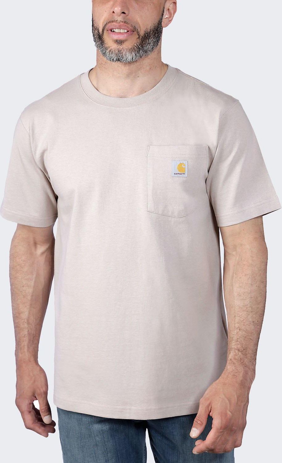 Koszulka męska T-shirt Carhartt Heavyweight Pocket K87 V61 Mink - Ceny ...