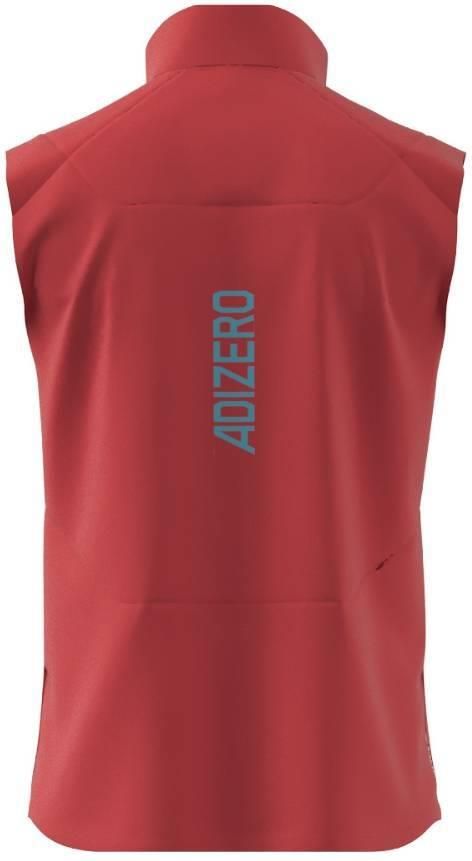 Bezrękawnik męski adidas ADIZERO RUNNING HALF-ZIP czerwony IL1463 ...