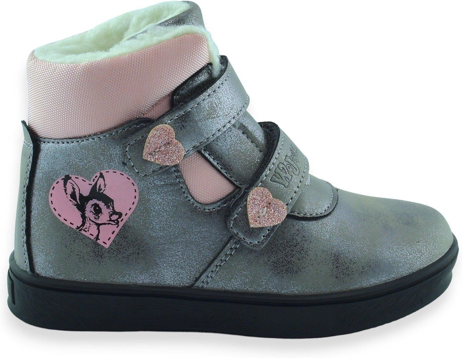 Dziewczęce buty zimowe za kostkę Wojtyłko 24128 Szare - Ceny i opinie ...