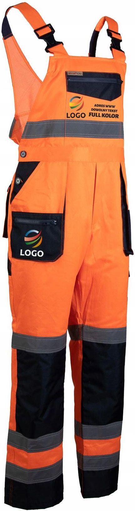 Spodnie Ogrodniczki Ostrzegawcze Z Nadrukiem Logo - Ceny i opinie ...