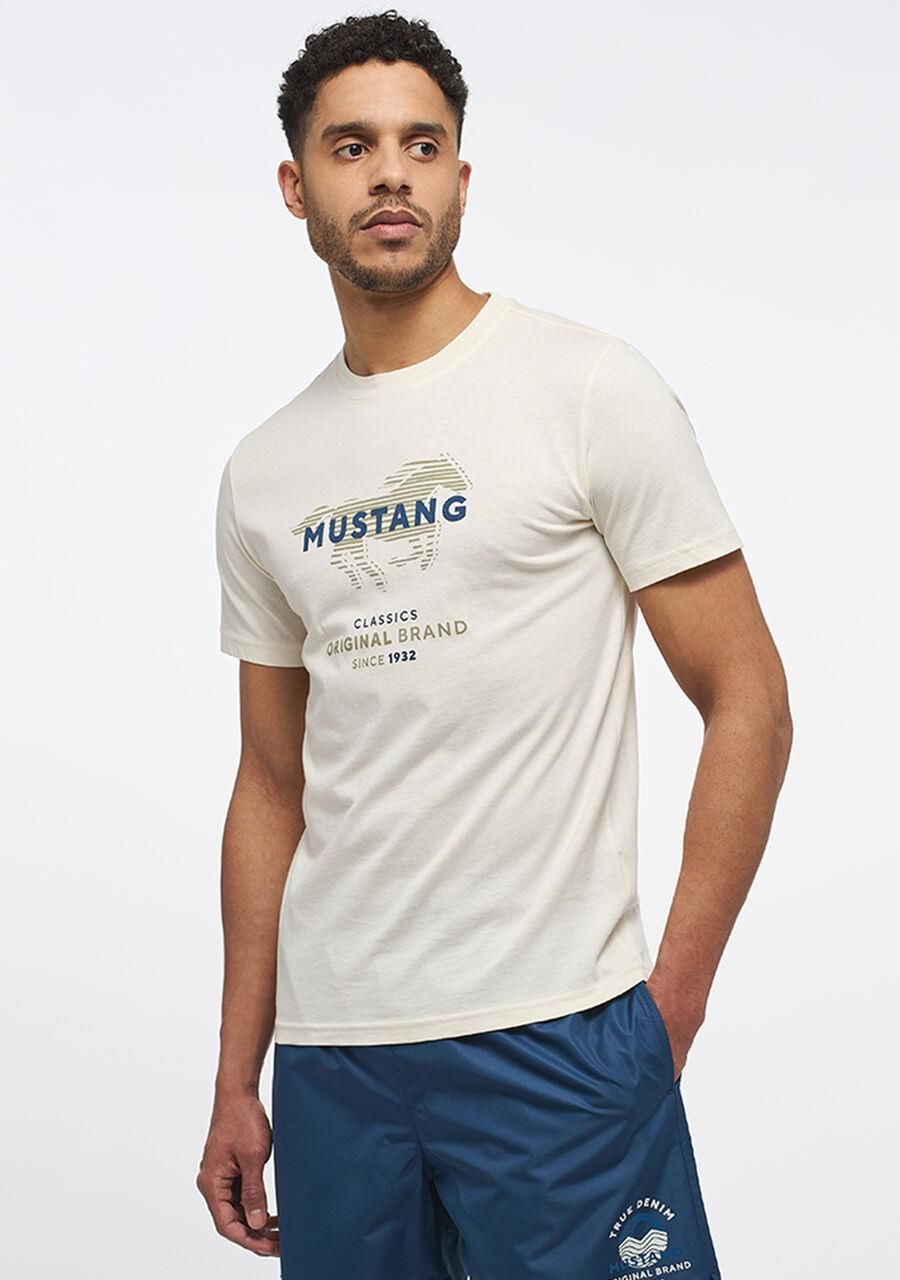 MUSTANG ALEX C PRINT MĘSKI T-SHIRT KOSZULKA LOGO NADRUK 1013828 8001 ...