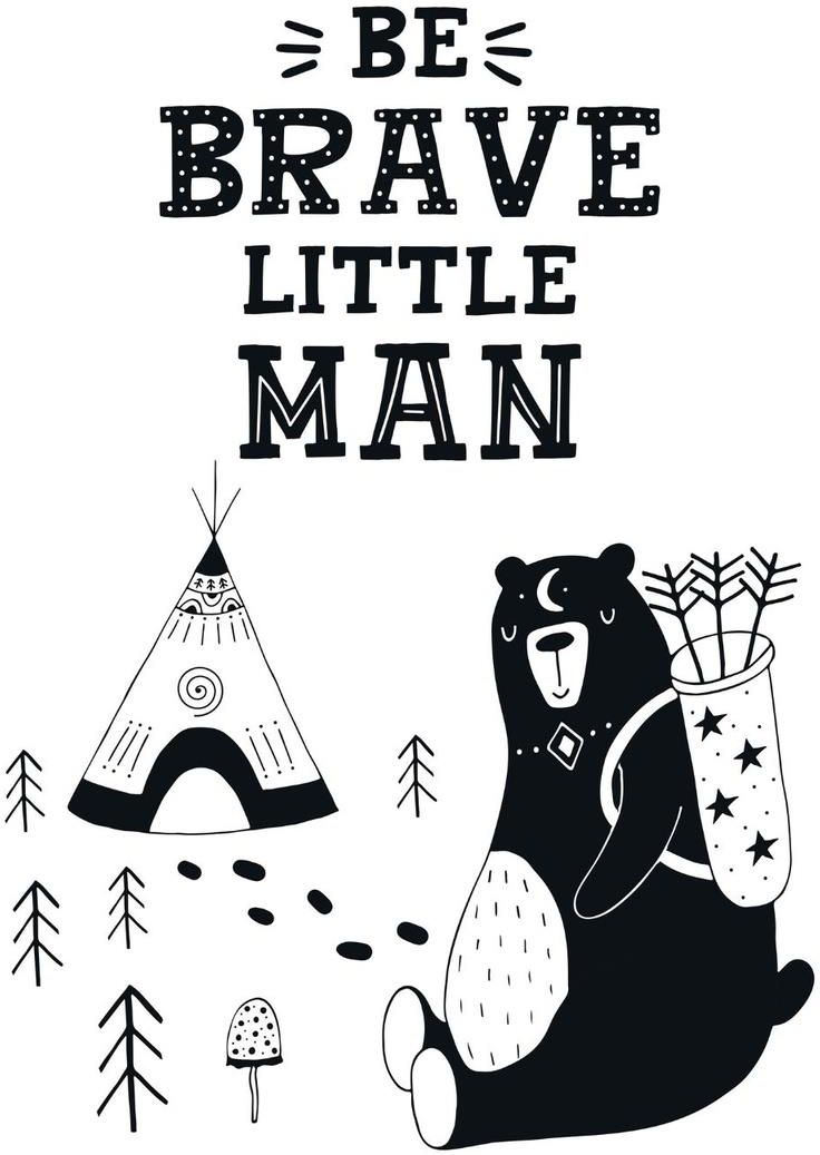 Plakat Dziecięce Be Brave Little Man 30X40Cm - Opinie i atrakcyjne ceny ...