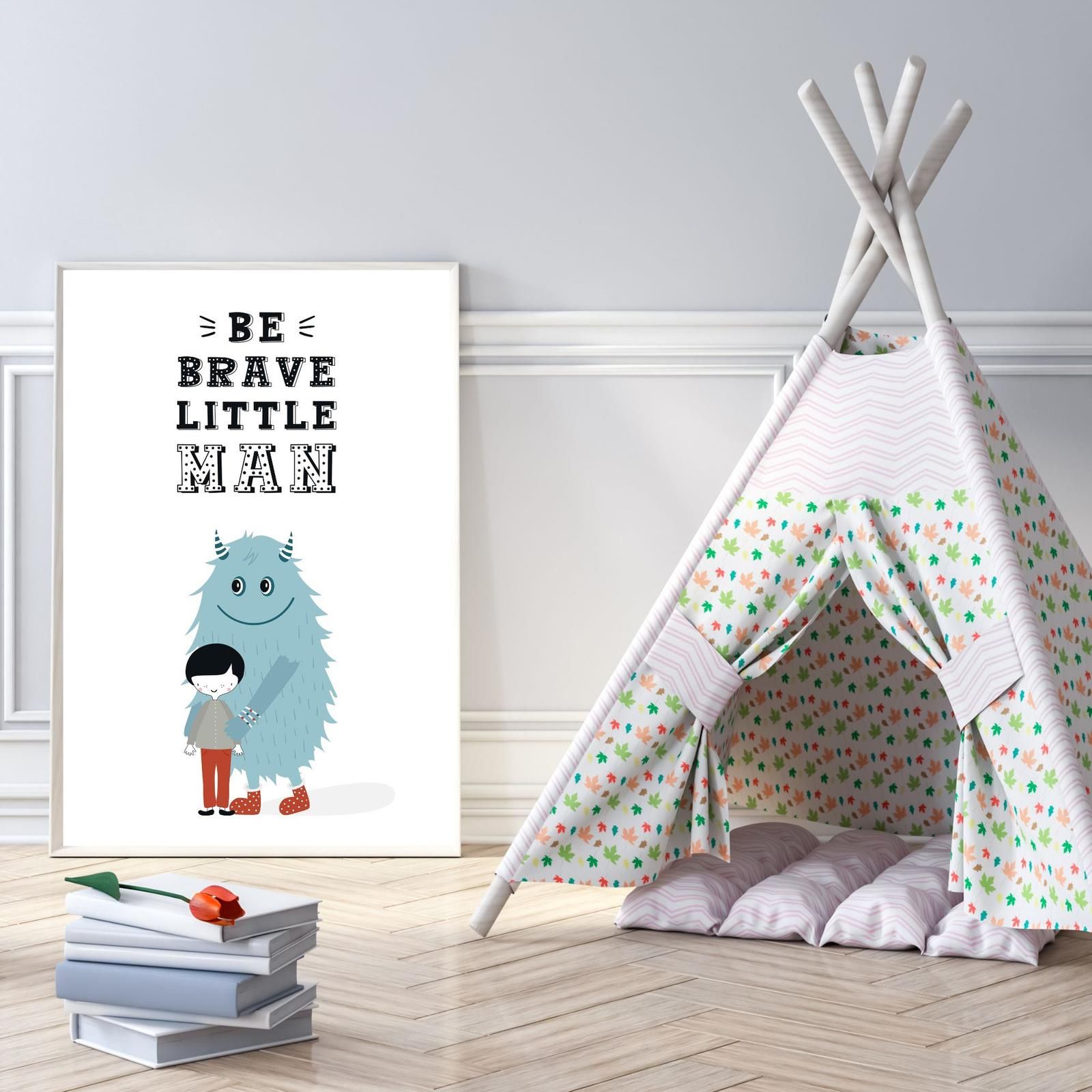 Plakat Dziecięce Be Brave Little Man_2 40X50Cm - Opinie i atrakcyjne ...