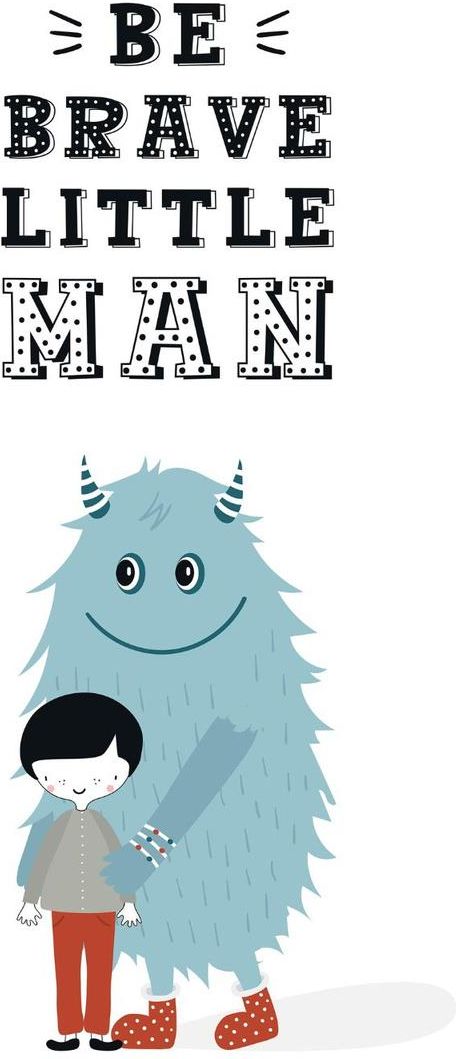 Plakat Dziecięce Be Brave Little Man_2 40X50Cm - Opinie i atrakcyjne ...