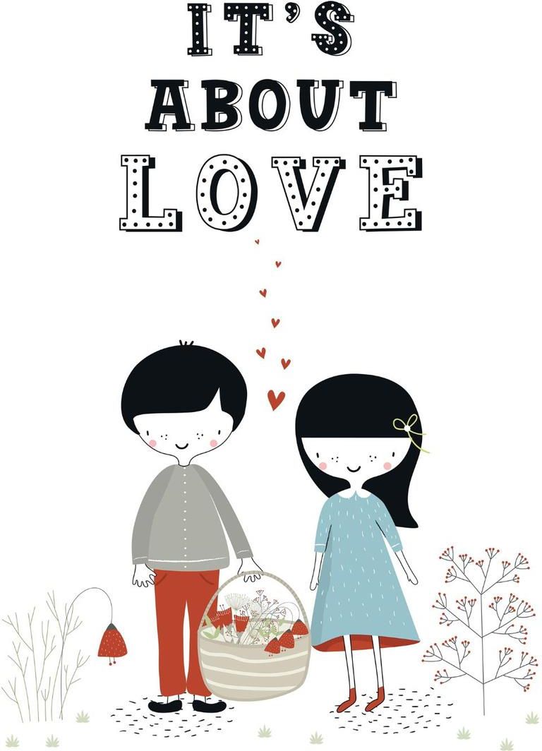 Plakat Dziecięce It'S About Love 50X70Cm - Opinie i atrakcyjne ceny na Ceneo.pl
