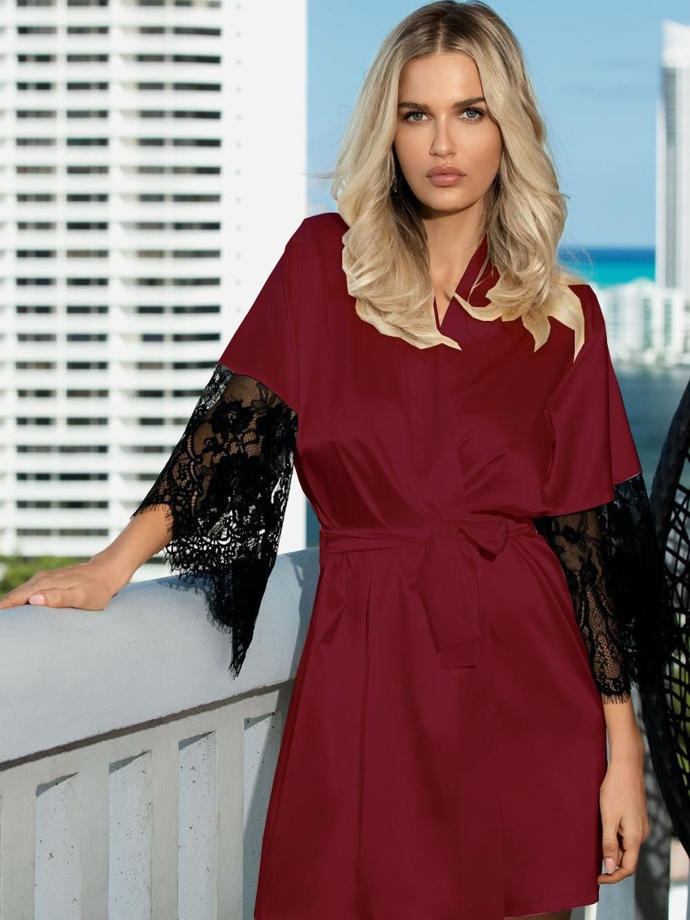 Podomka DKaren Housecoat Dagmara M Crimson (5903251370333) - Ceny i ...