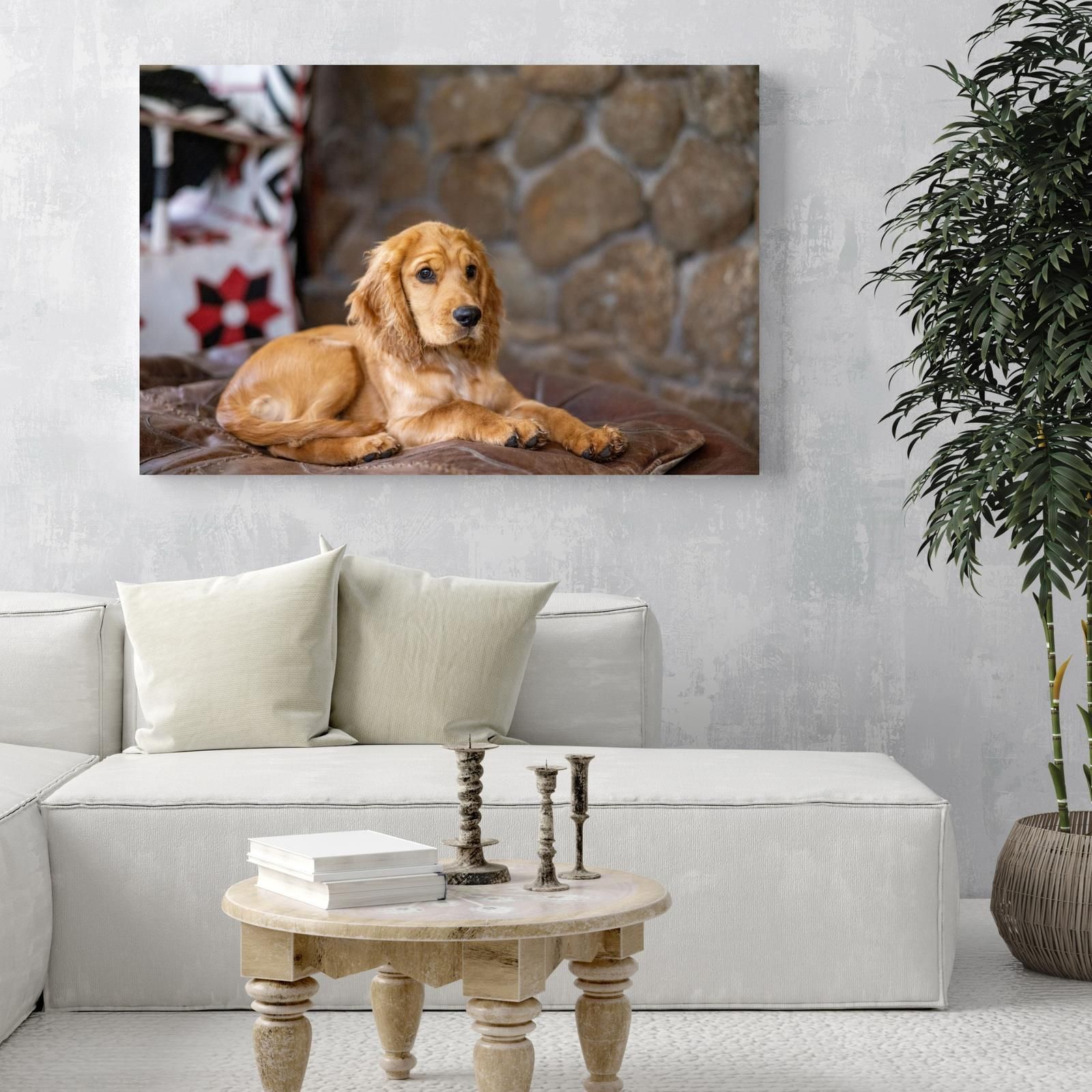 Mpink Obraz Na Płótnie Zwierzęta Piesek 100X80 Cm 2935 - Opinie i ...