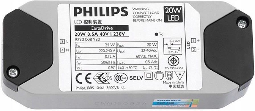 Philips Certadrive 20W 0.5A 40V Lpf I 230V Led - Opinie i ceny na Ceneo.pl