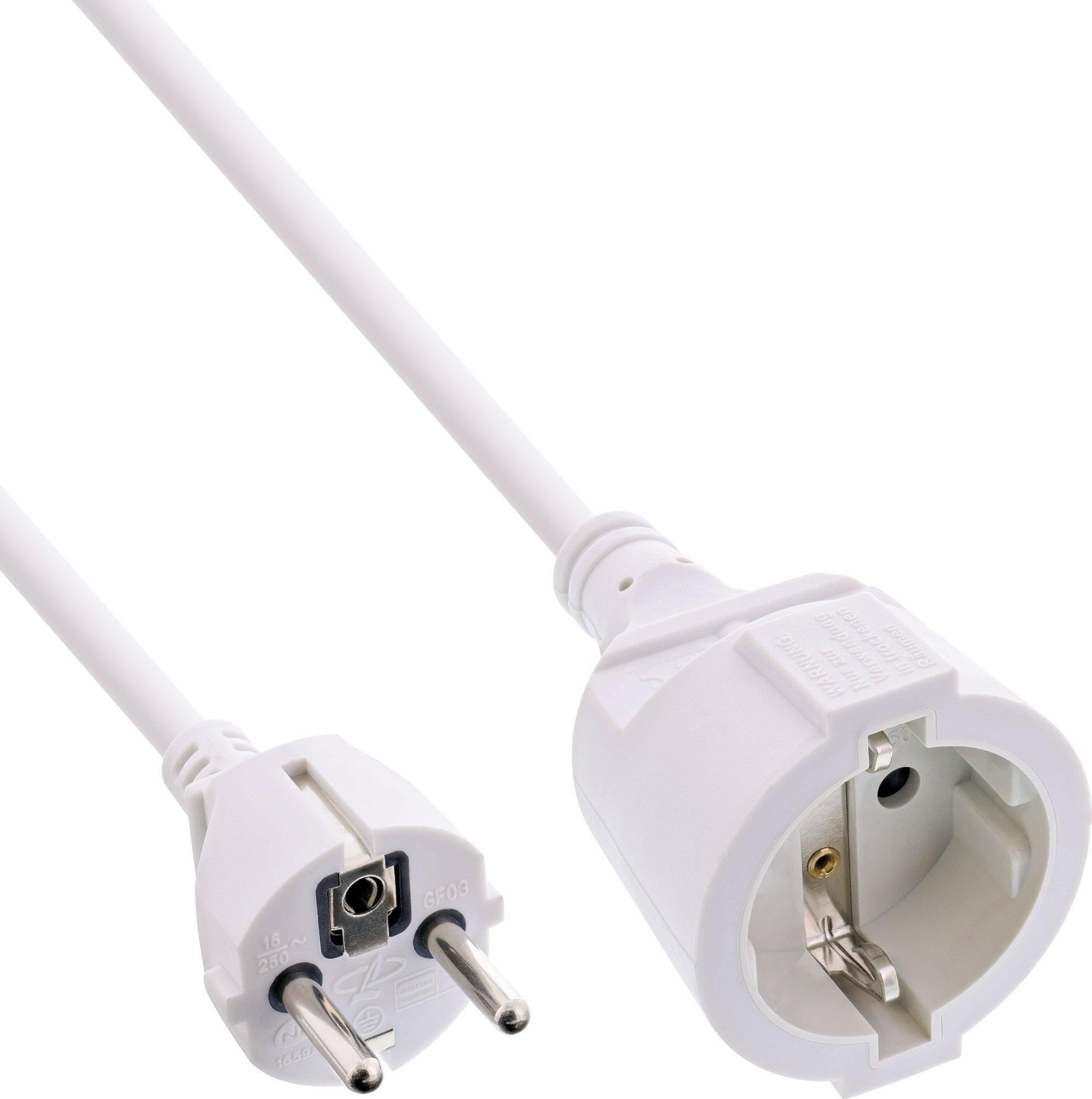 Inline Kabel Zasilający Inline® Power Extension Cable Type F White 15M ...