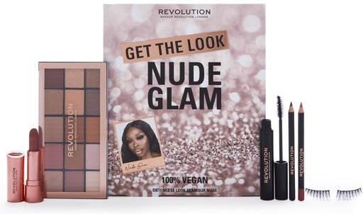 Makeup Revolution Get The Look: Nude Glam Makeup Set Zestaw Khol ...