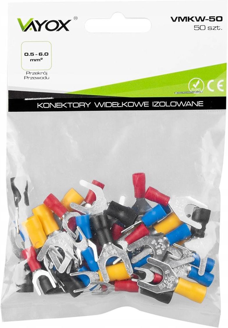 Vayox 50X Konektory Izolowane Widełkowe - Opinie i ceny na Ceneo.pl