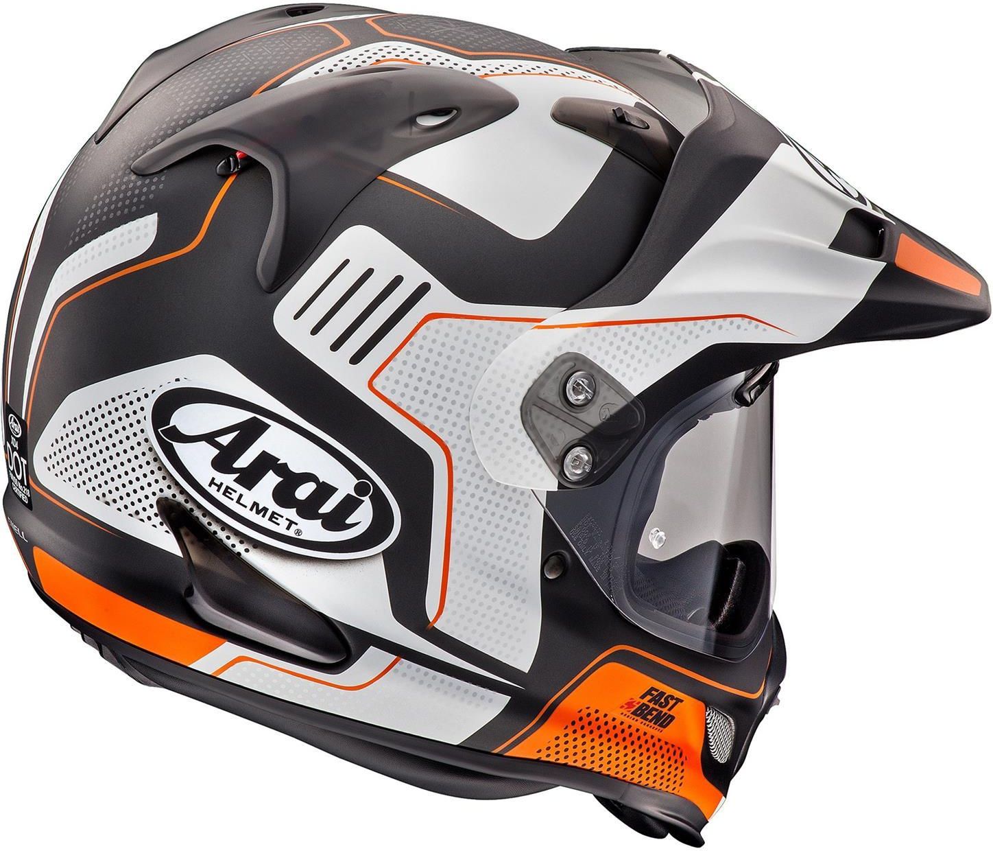 Kask motocyklowy Arai Cross Tour-X4 Vision Orange Czarny Biały ...