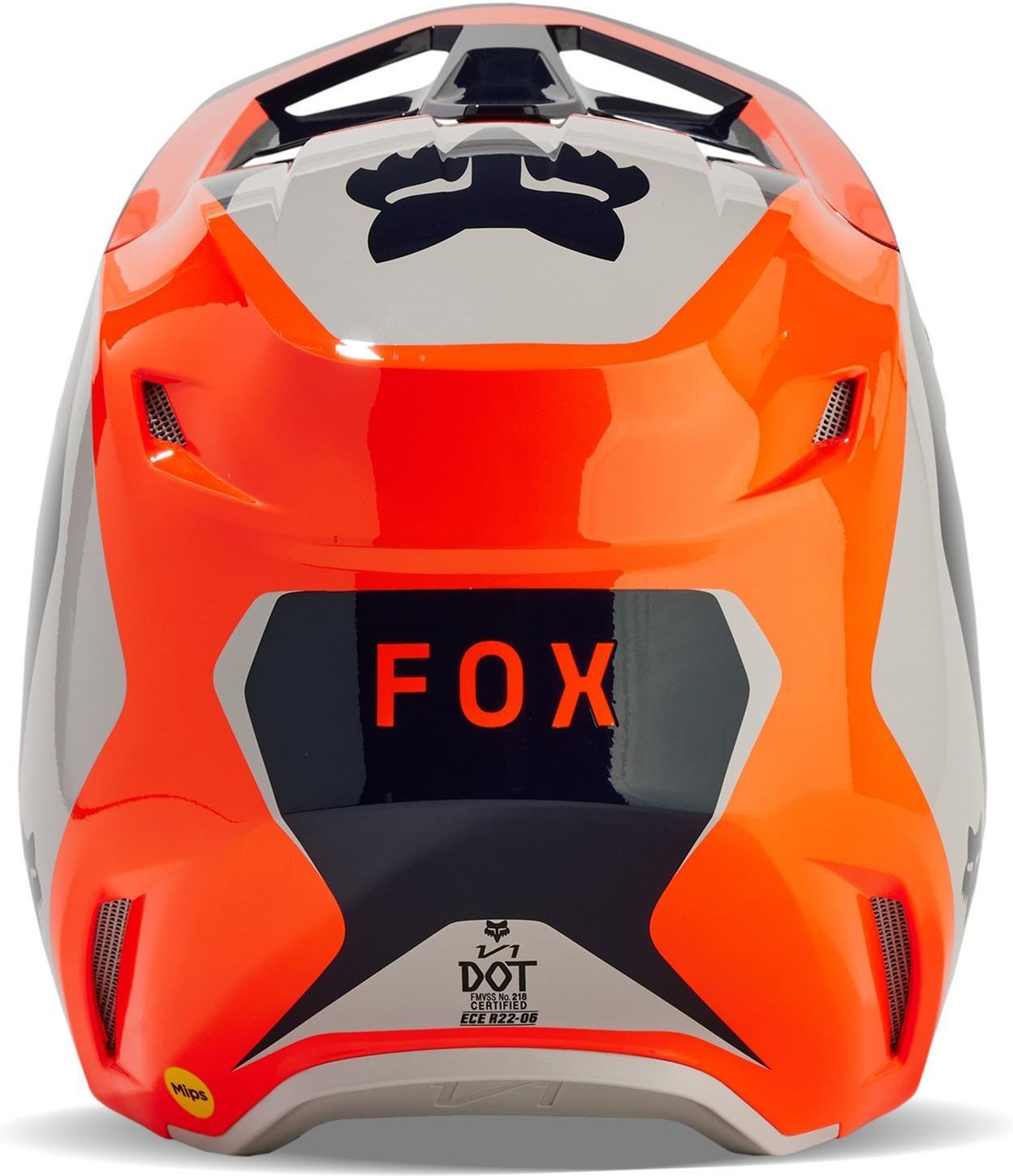 Kask motocyklowy Fox Cross V1 Nitro Fluorescent Orange Pomarańczowy ...