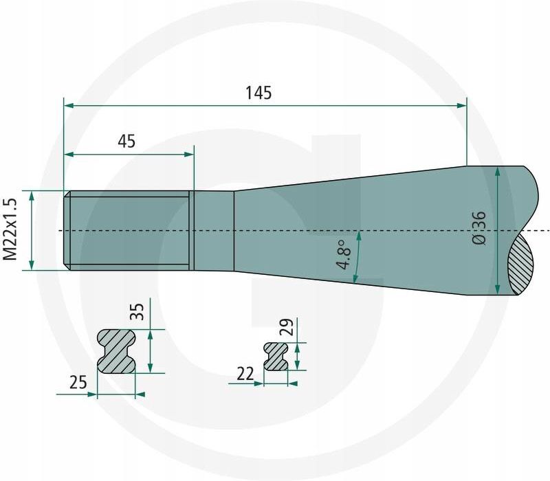 Granit Shw Ząb Ładowacza Wygięty 880Mm M22X1,5 Podwójne T 79130080 18853 - Opinie i ceny na Ceneo.pl