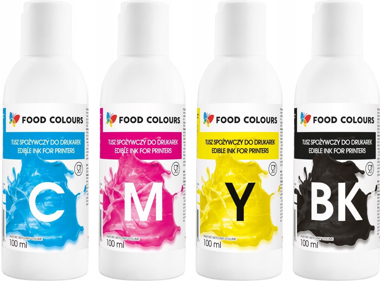 Food Colours Zestaw Tuszy Do Drukarek Spożywczych 4X100ml - Ceny i ...
