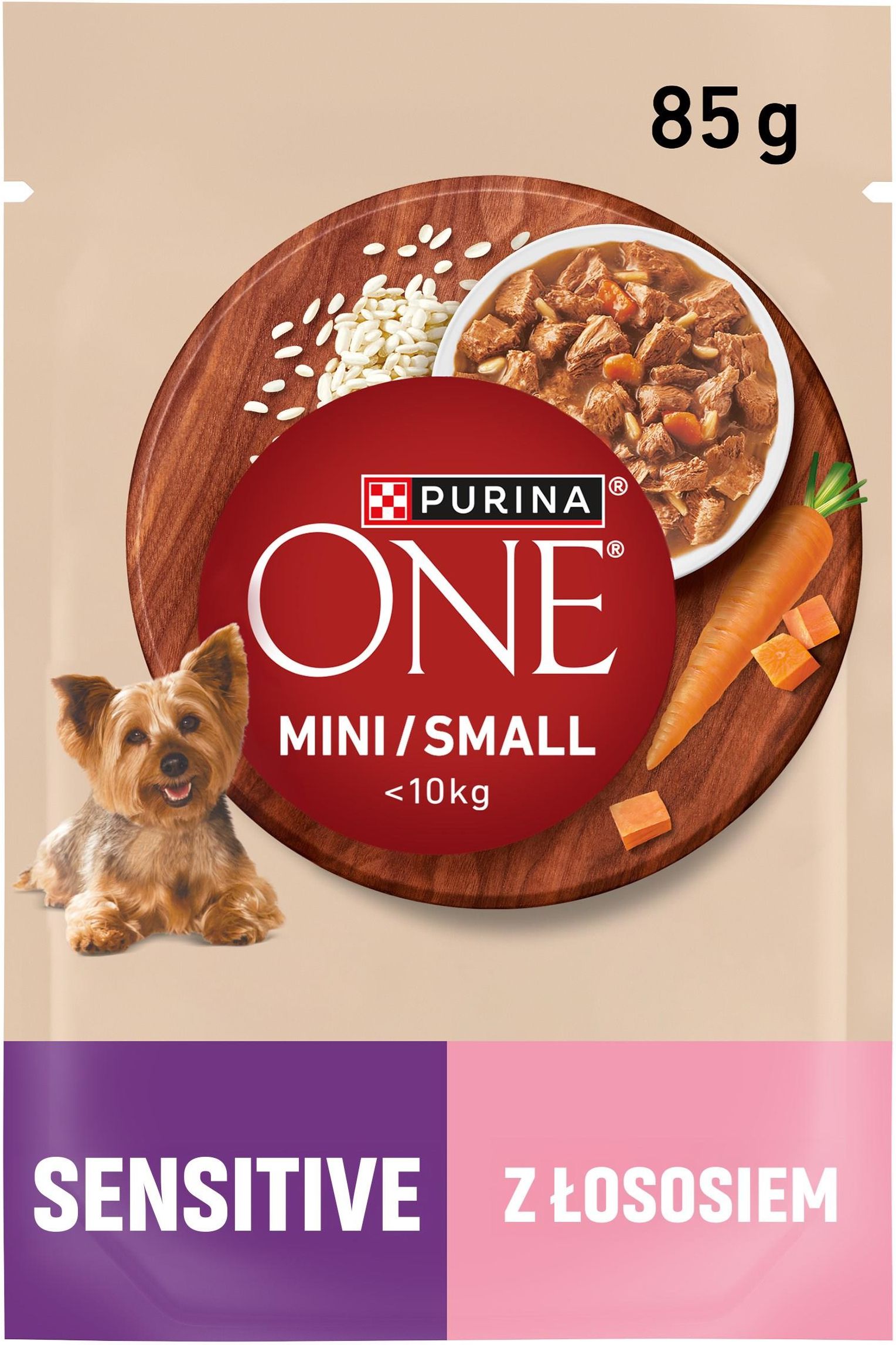 Karma Purina One Mini Sensitive Łosoś 85g - Ceny i opinie - Ceneo.pl