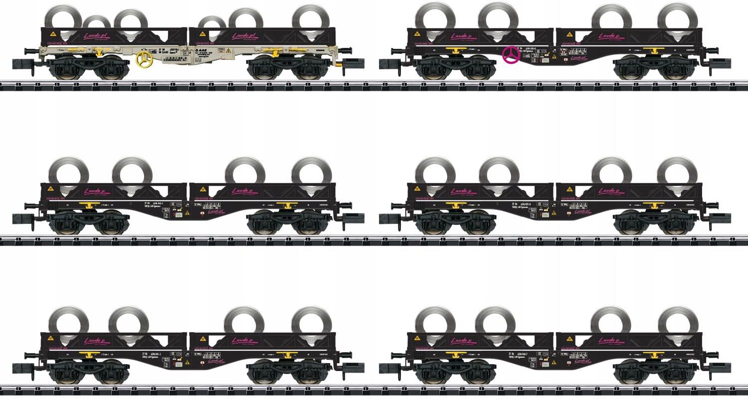 Minitrix Zestaw 6 Wagonów Kontenerowych Laude N Trix 15080 - Ceny i ...
