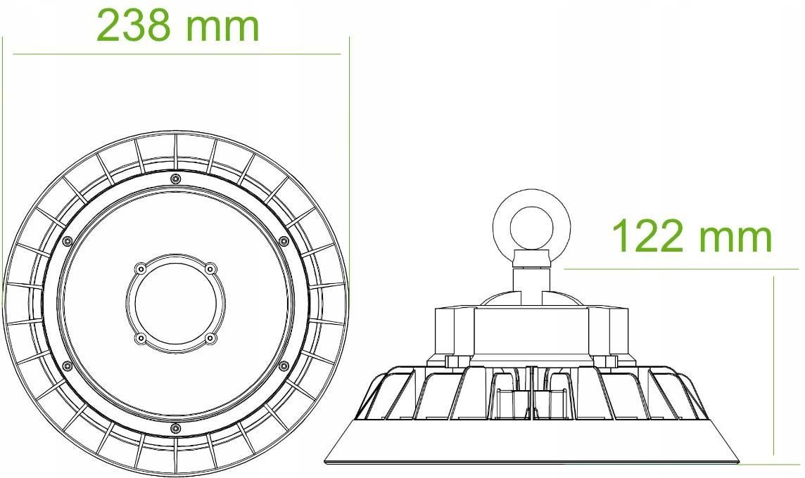 Ledinside Lampa Led Ufo High Bay Furud 150 100W 6000K - Ceny i opinie - Ceneo.pl