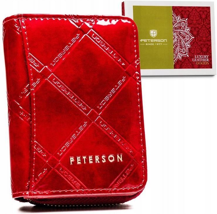 Portfel skórzany Peterson PTN 5157-PLT czerwony - Ceny i opinie - Ceneo.pl
