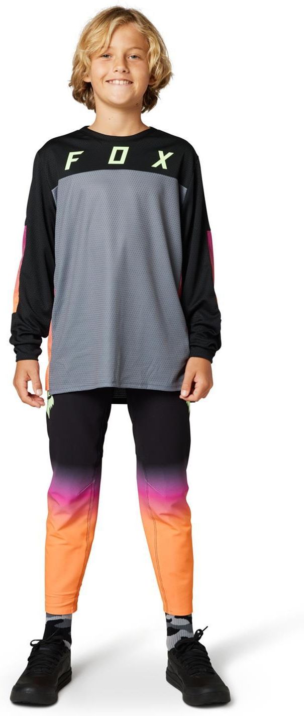 Koszulka Rowerowa Dziecięca Fox Junior Flexair Z Długim Rękawem Pewter ...