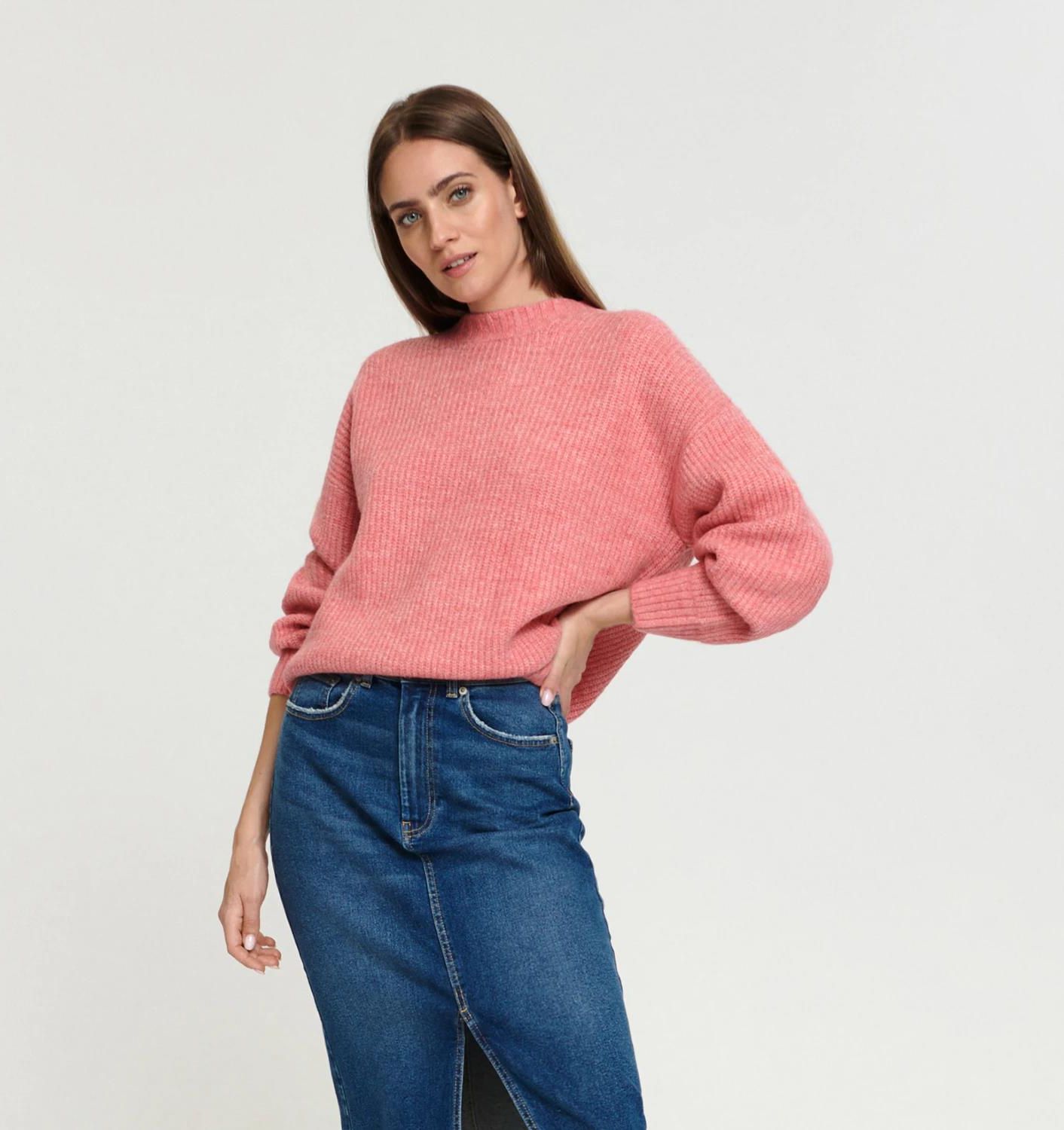 Sinsay - Sweter w prążki - Różowy - Ceny i opinie - Ceneo.pl