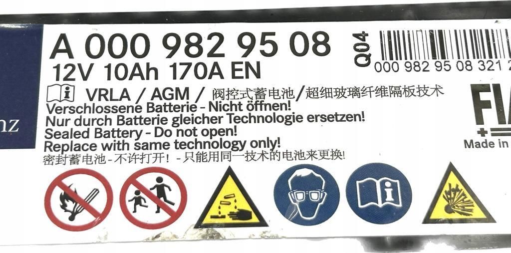 Mercedesbenz A0009829508 12V 10Ah 170A - Opinie i ceny na Ceneo.pl