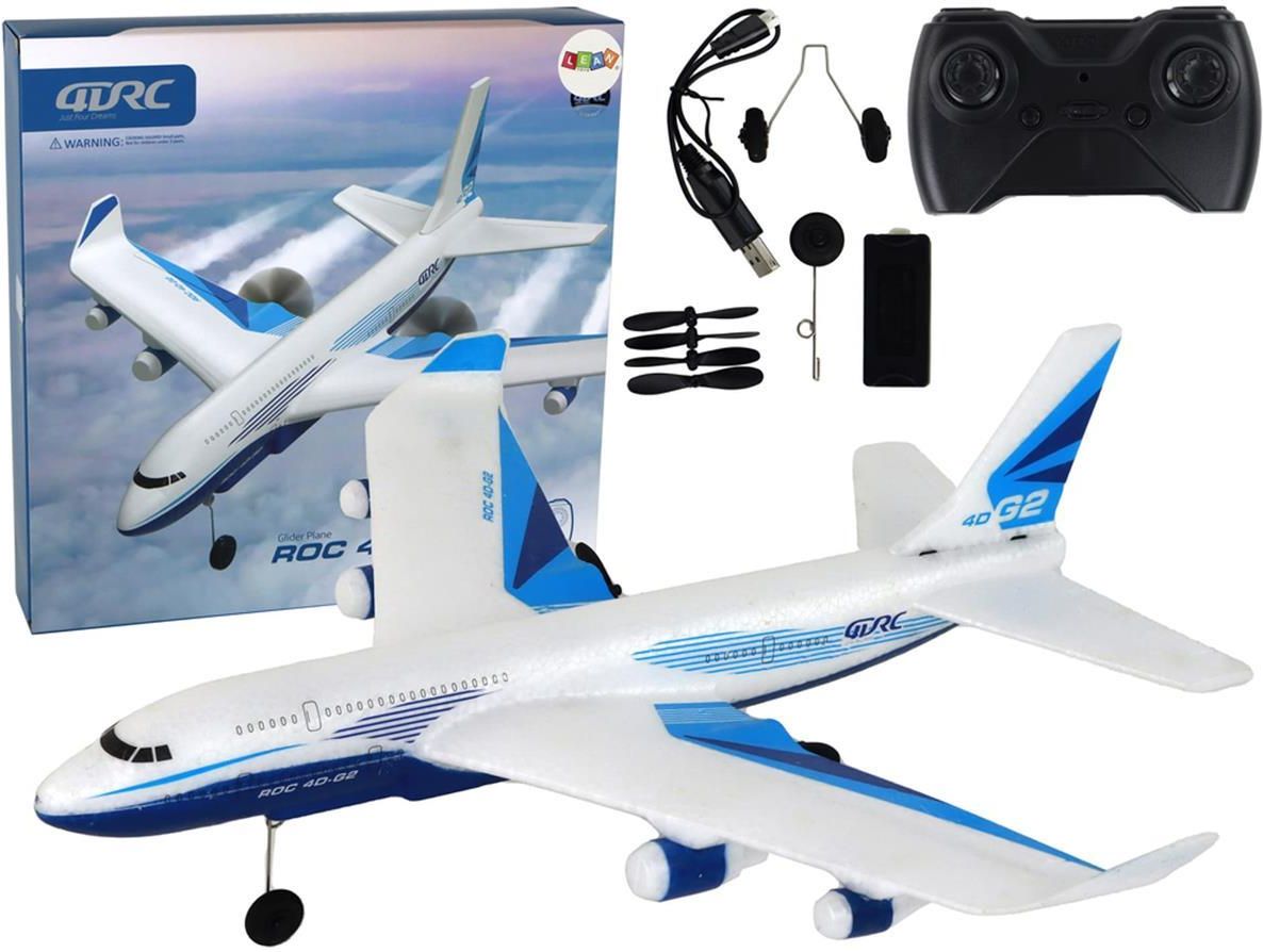 Leantoys Zdalnie Sterowany Samolot R/C 4D-G2 Światła Biały - Ceny i ...