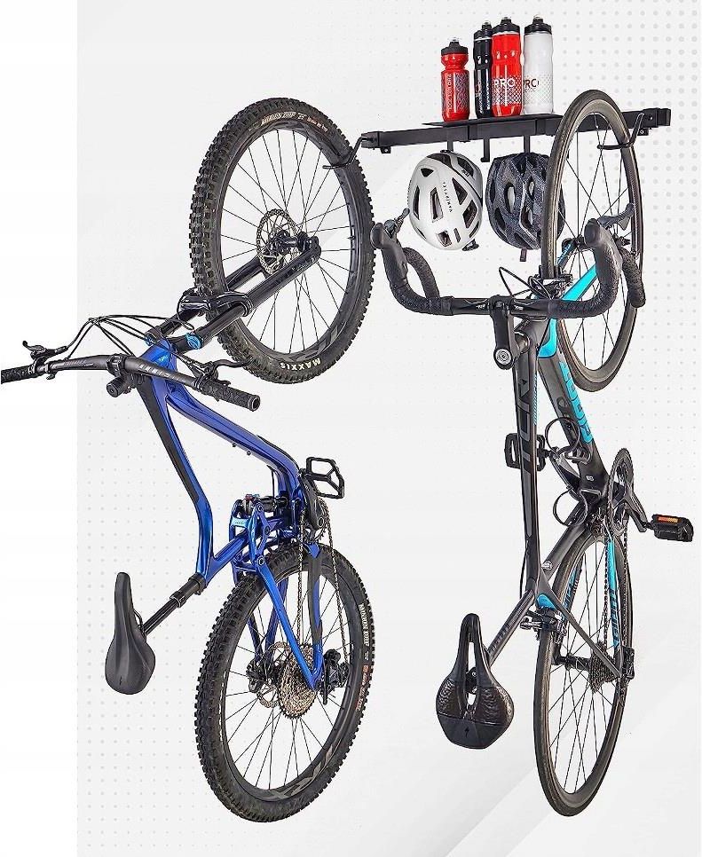 Ścienny Uchwyt Wieszak Na 2 Rowery Rower Rowerowy Pułka Uchwyt Na Kaski ...
