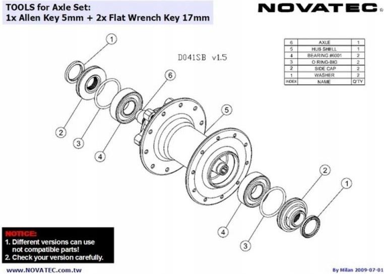 Piasta Przód Novatec Nt-D041Sb Qr 9 X100mm 32H Mtb - Ceny i opinie ...