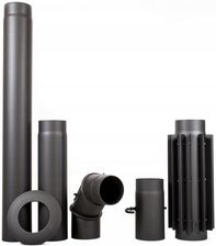 System kominkowy Radiator stalowy do pieca 180 mm/50cm rura żebrowana ...