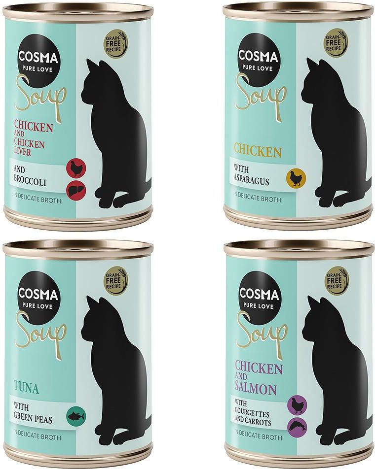 Karma Cosma Soup Mix Smaków 2 4 Smaki 6x100g - Ceny i opinie - Ceneo.pl