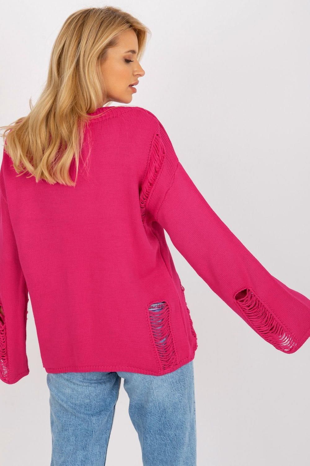 Sweter Damski Model BA-SW-8043.08X Fuksja - Badu - Ceny i opinie - Ceneo.pl