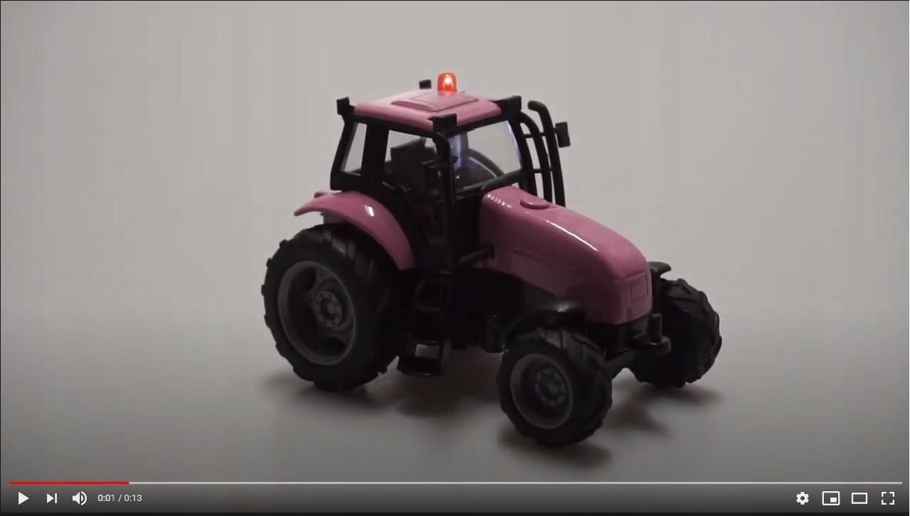 Kids Globe Traktor Różowy Z Przyczepą Model Światło Dźwięk - Ceny i ...